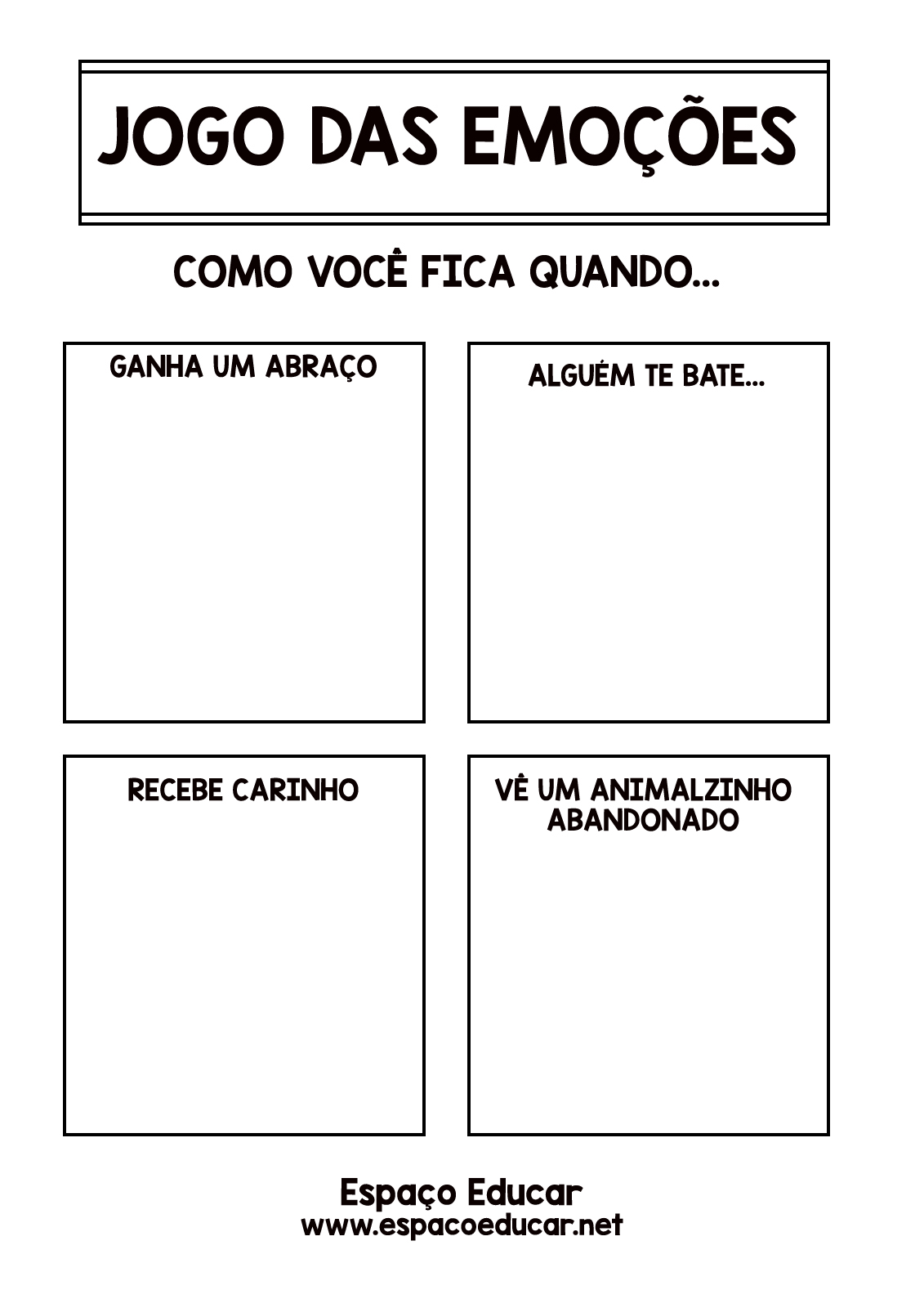 Atividade LÚdica E Educativa Para AlfabetizaÇÃo O Jogo Das EmoÇÕes