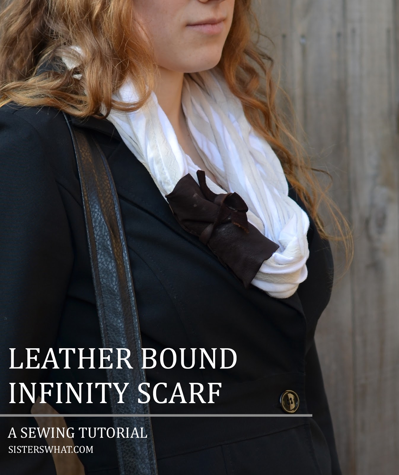 Leather Bound Infinity Scarf - Sisters, What!