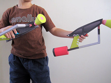 Splatoon 2: Splat Dualies Papercraft Controller For Nintendo Switch ...