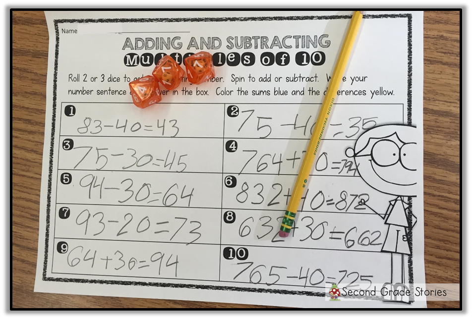 Adding and Subtracting Multiples of Ten - Second Grade Stories