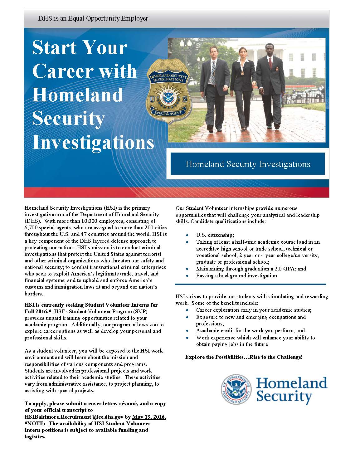 CCJS@USG News and Updates: Fall 2016 Internship: Homeland Security ...