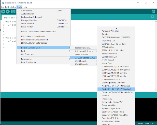 การใช้งาน Digital IO ของ NodeMCU ESP8266 Arduino รับค่าจากสวิทช์ออก LED ...