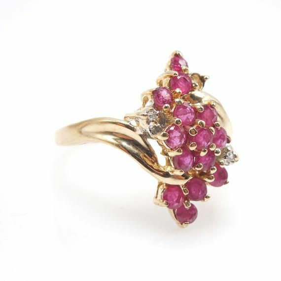 Colorful stone gold rings