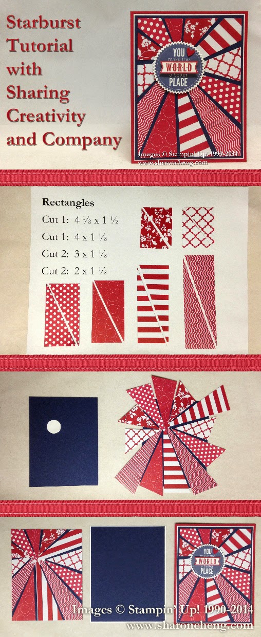 SHARING CREATIVITY and COMPANY: Starburst Patriotic Card with Tutorial
