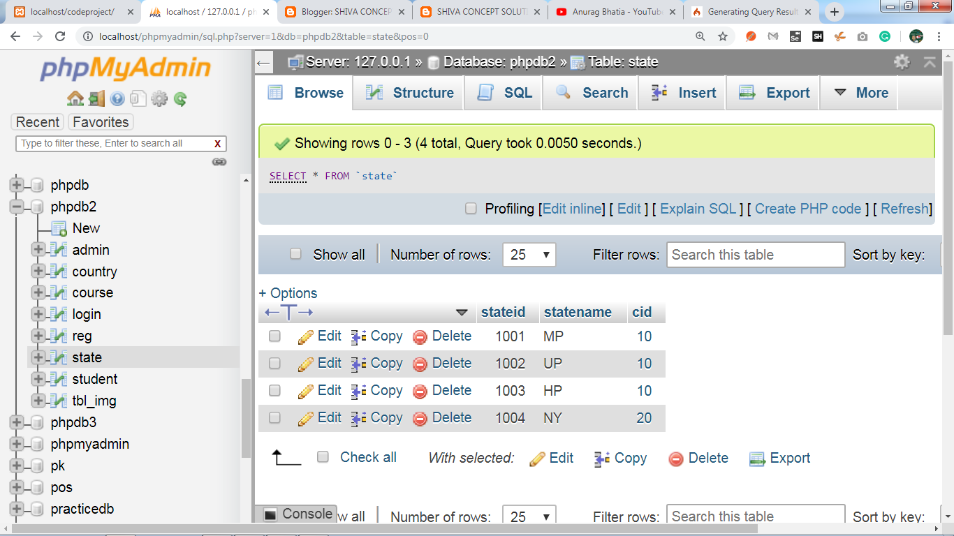 Ajax Example With Country State And City In Codeigniter