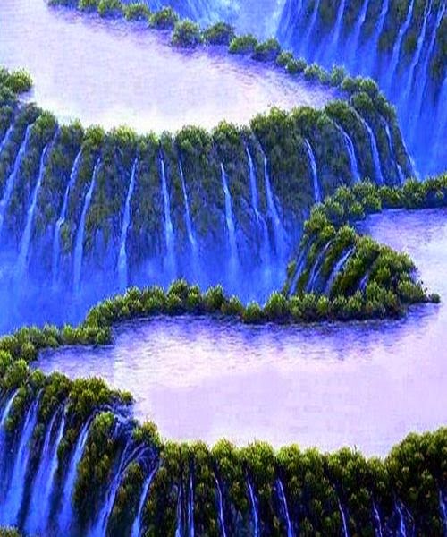 Stunning blue waterfall ~ Stunning nature