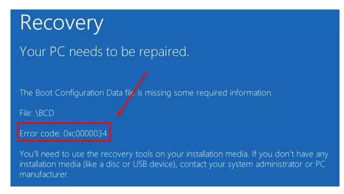Cara Mengatasi Error Code 0xC0000034 Tanpa Instal Ulang Windows - KOMPUTERX