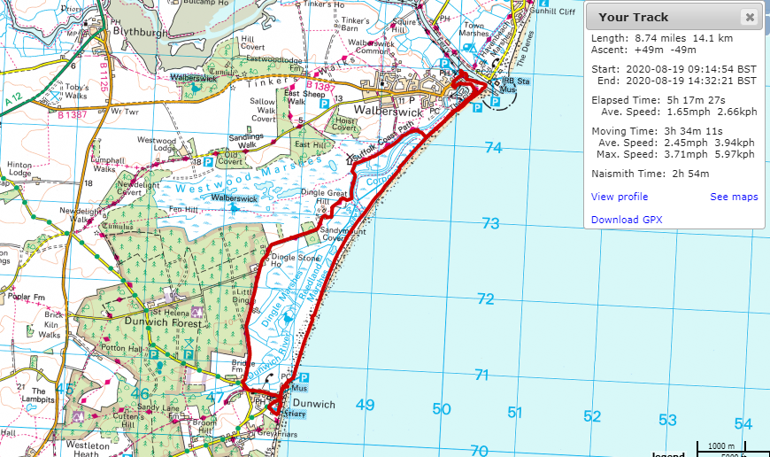 My Adventures 3: Dunwich to Walberwick Suffolk Walk 19th August 2020