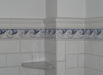 Decorative handmade ceramic tile: Decorative handmade ceramic wave ...