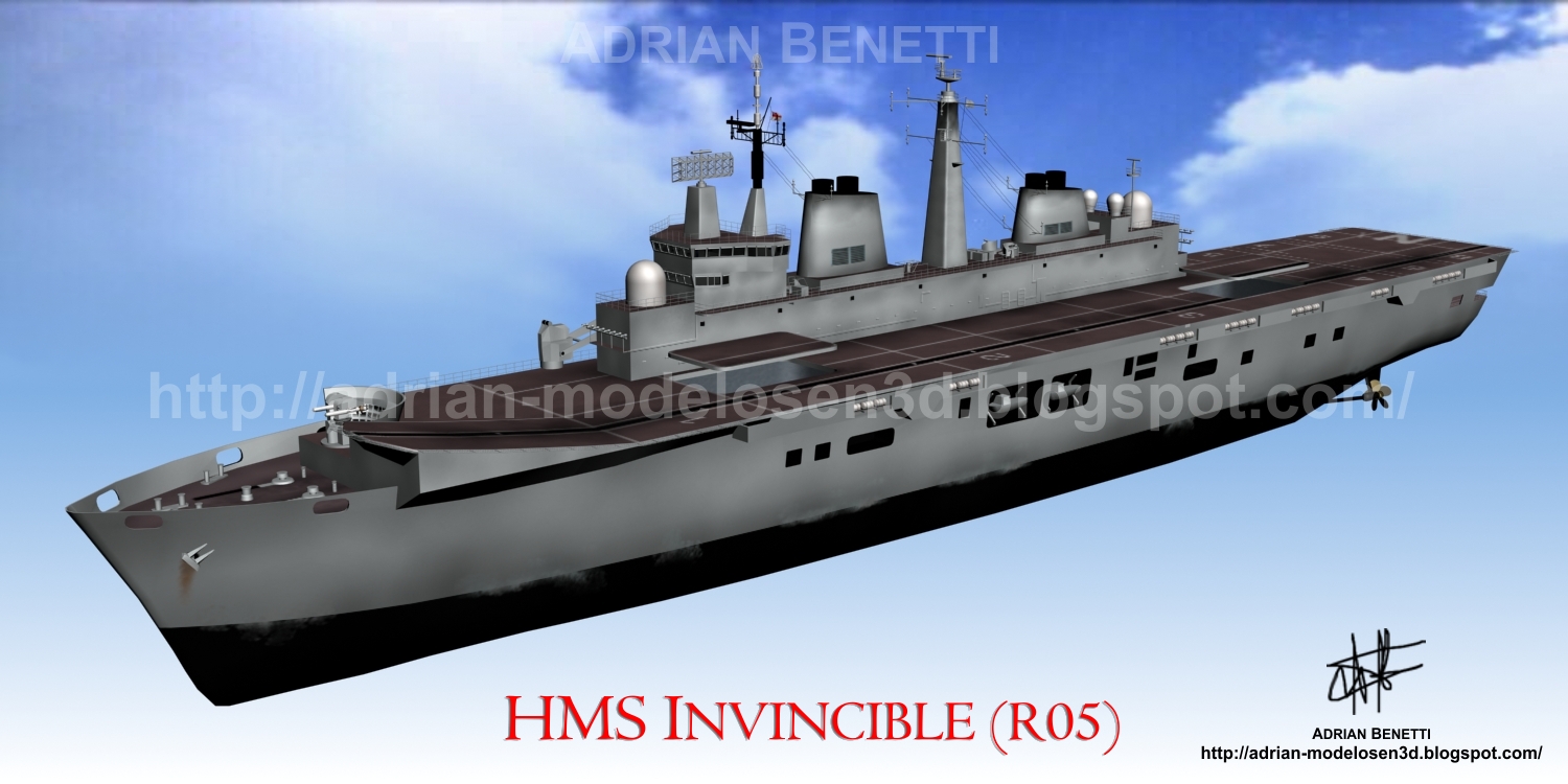 Modelos en 3D / 3D Models: HMS Invincible (R05)