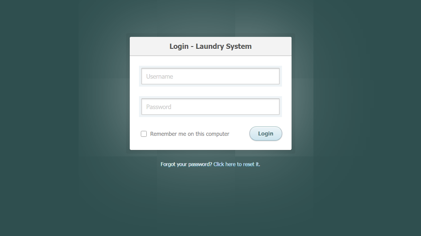 Free Source Code in php mysql Laundry Management System-PHP