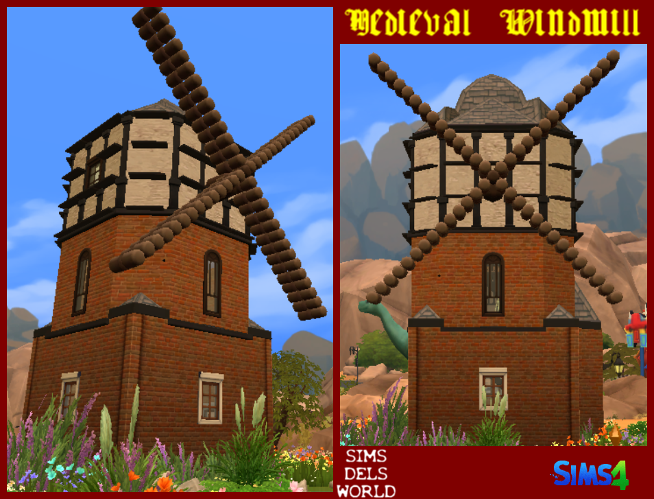 SimsDelsWorld: The Sims 4 : Medieval windmill