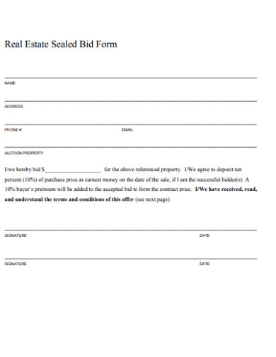 Sealed Bid Offer Letter Template ~ Resume Letter