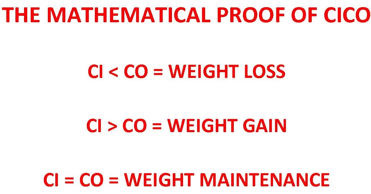 Pierini Fitness: The mathematical proof of CICO