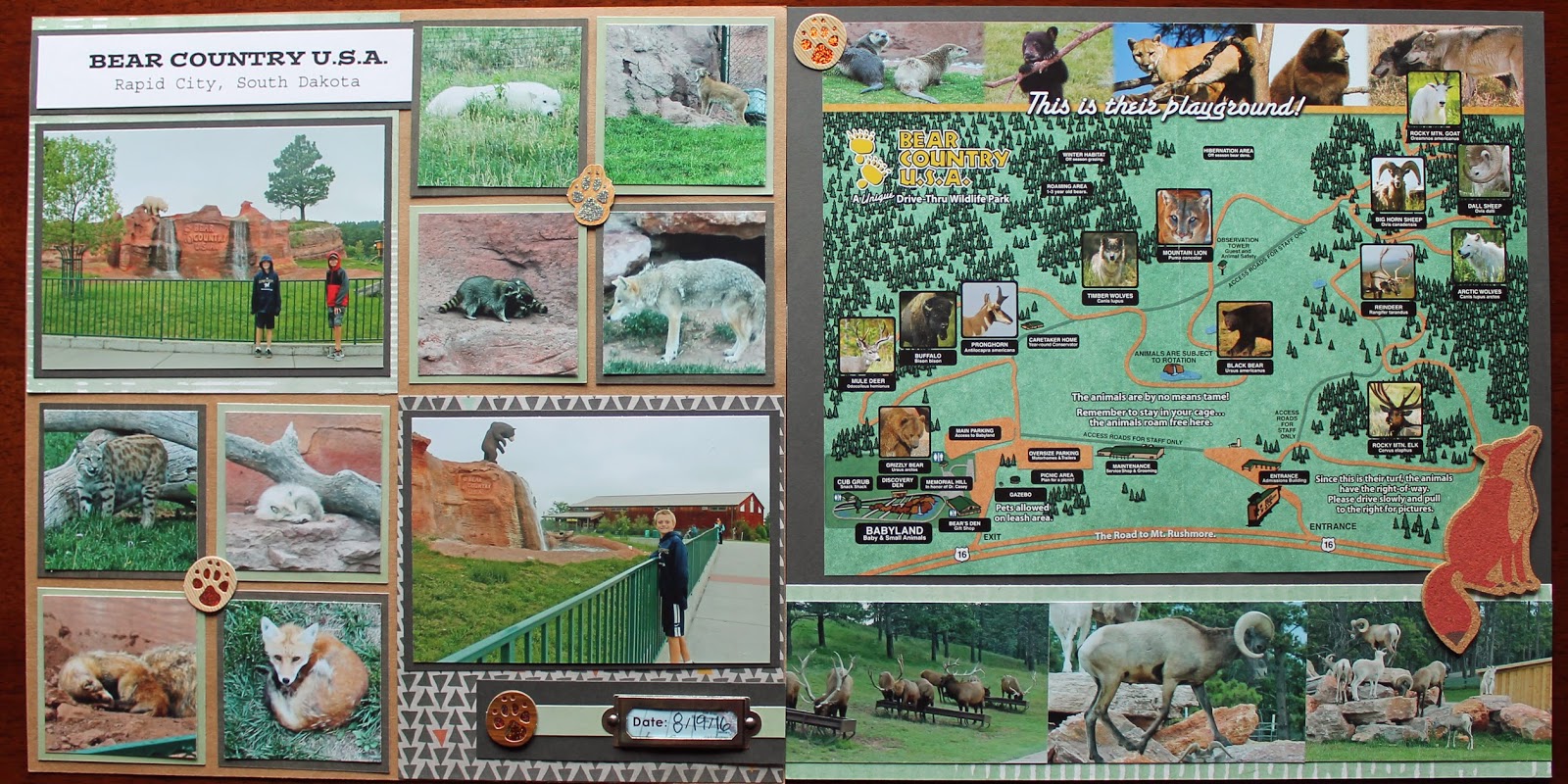 Adventure Scrapbooks: Bear Country USA Scrapbook Page