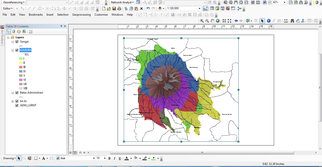 Layout Peta dengan Mudah Dengan ArcGis