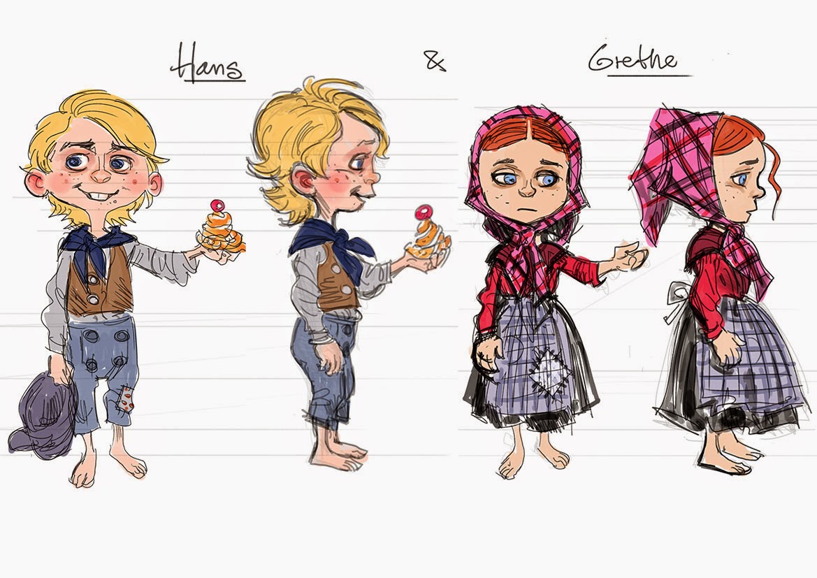Christian Højgaard: Hans og Grete karakterdesign