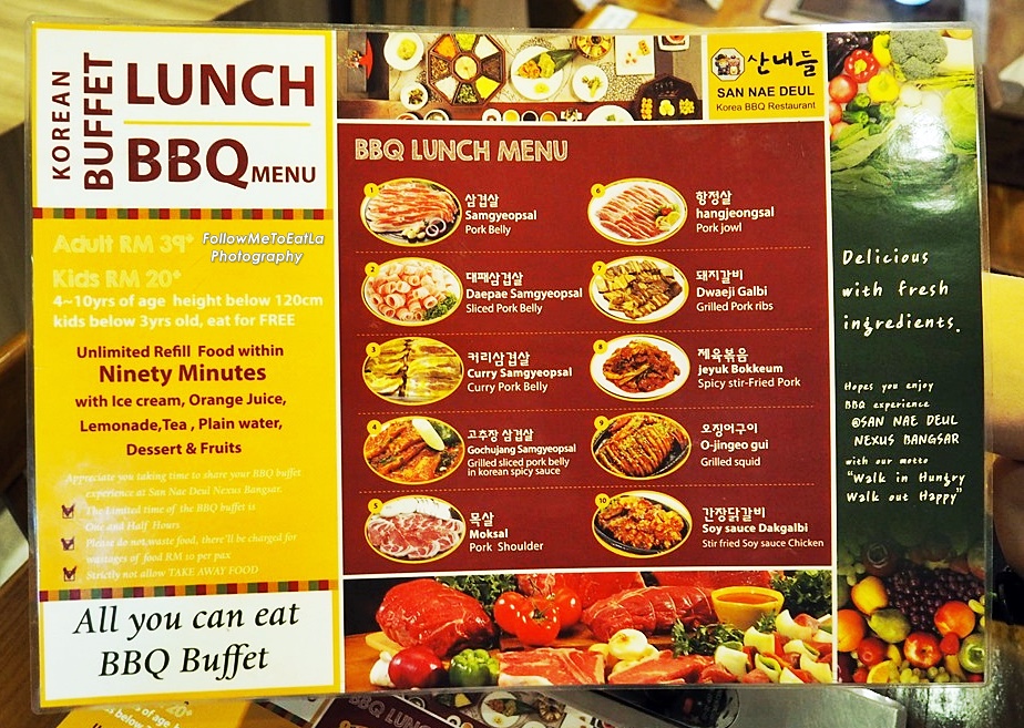 Follow Me To Eat La - Malaysian Food Blog: SAN NAE DEUL Korean All-You ...