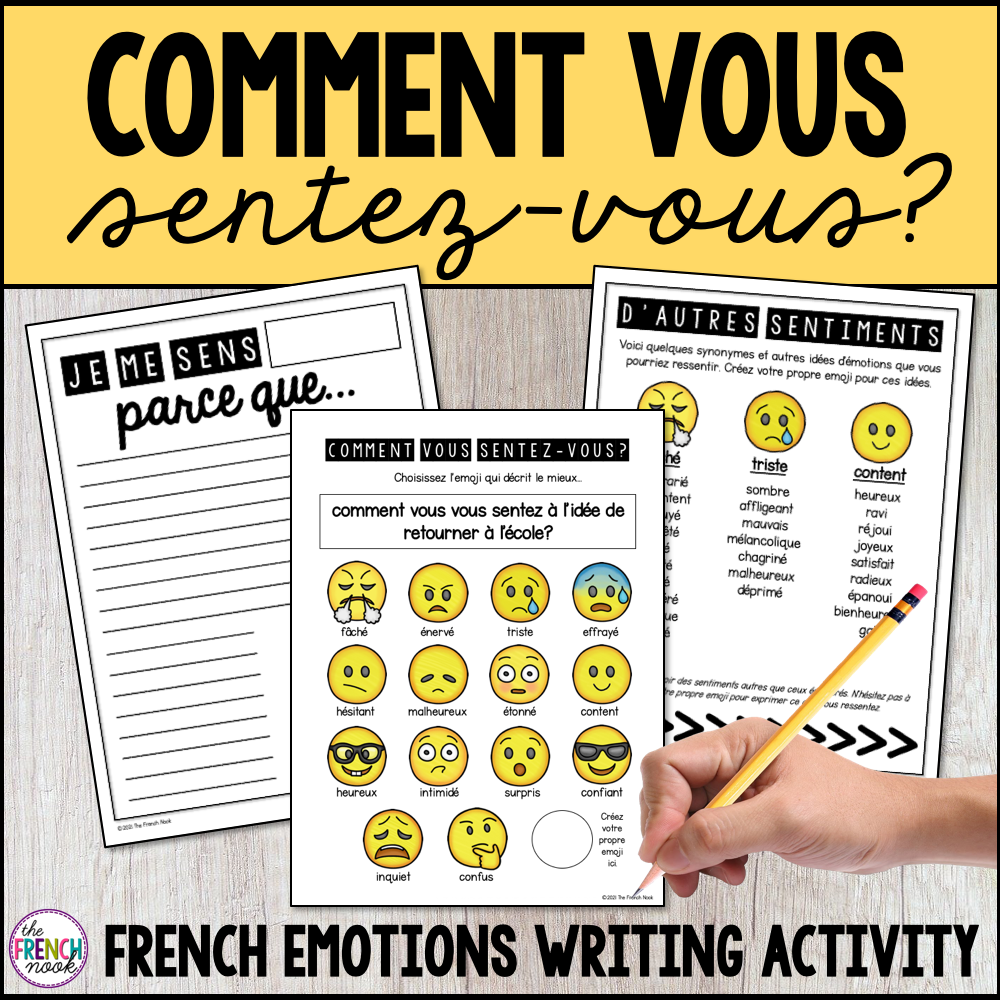 Writing prompts for French class | The French Nook