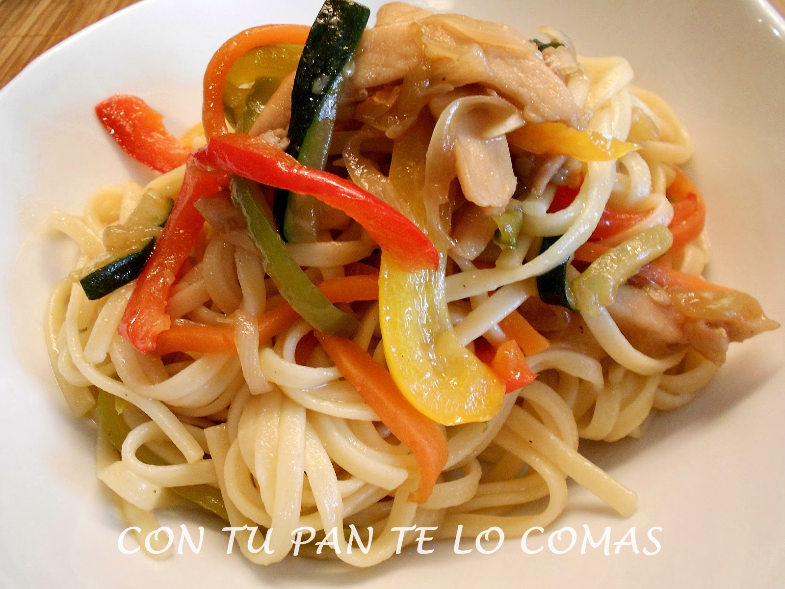 Con tu pan te lo comas: TALLARINES CON POLLO Y VERDURITAS
