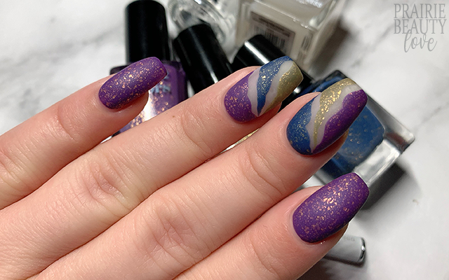 NAIL ART: Speckled Free Hand Negative Space Nails - Prairie Beauty