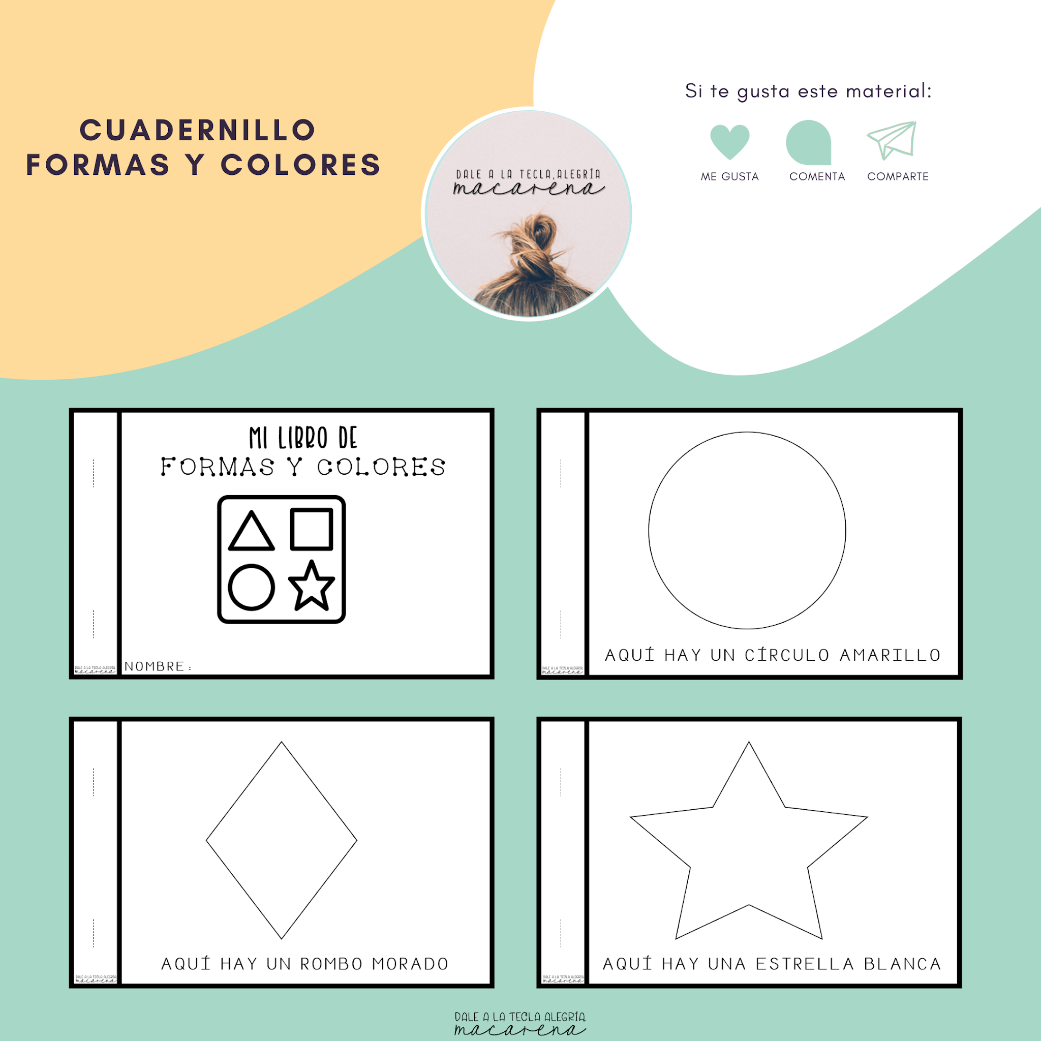 Dale a la tecla alegría, Macarena: LIBRO DE FORMAS Y COLORES