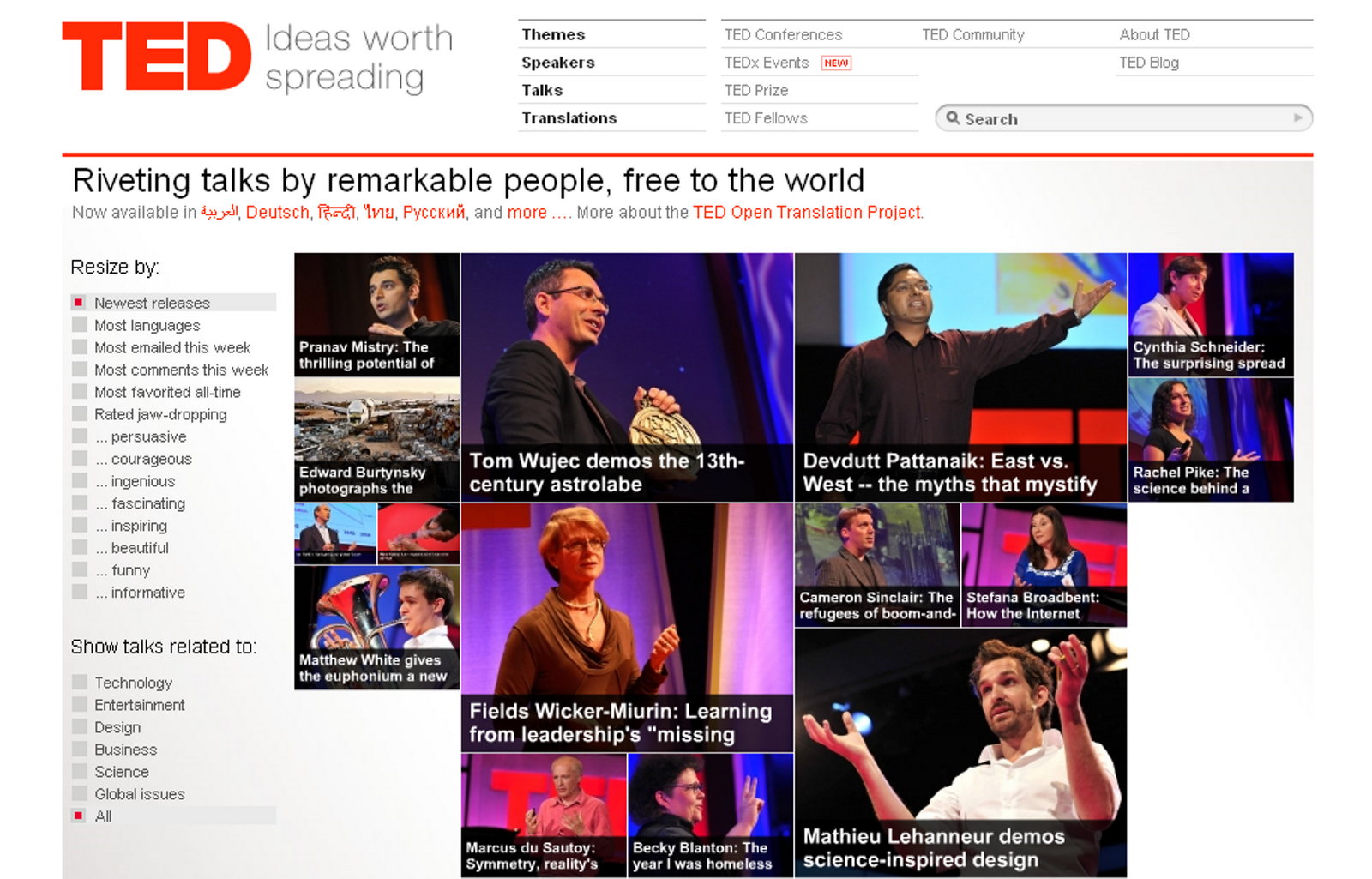 the real place to look for www.ted.com