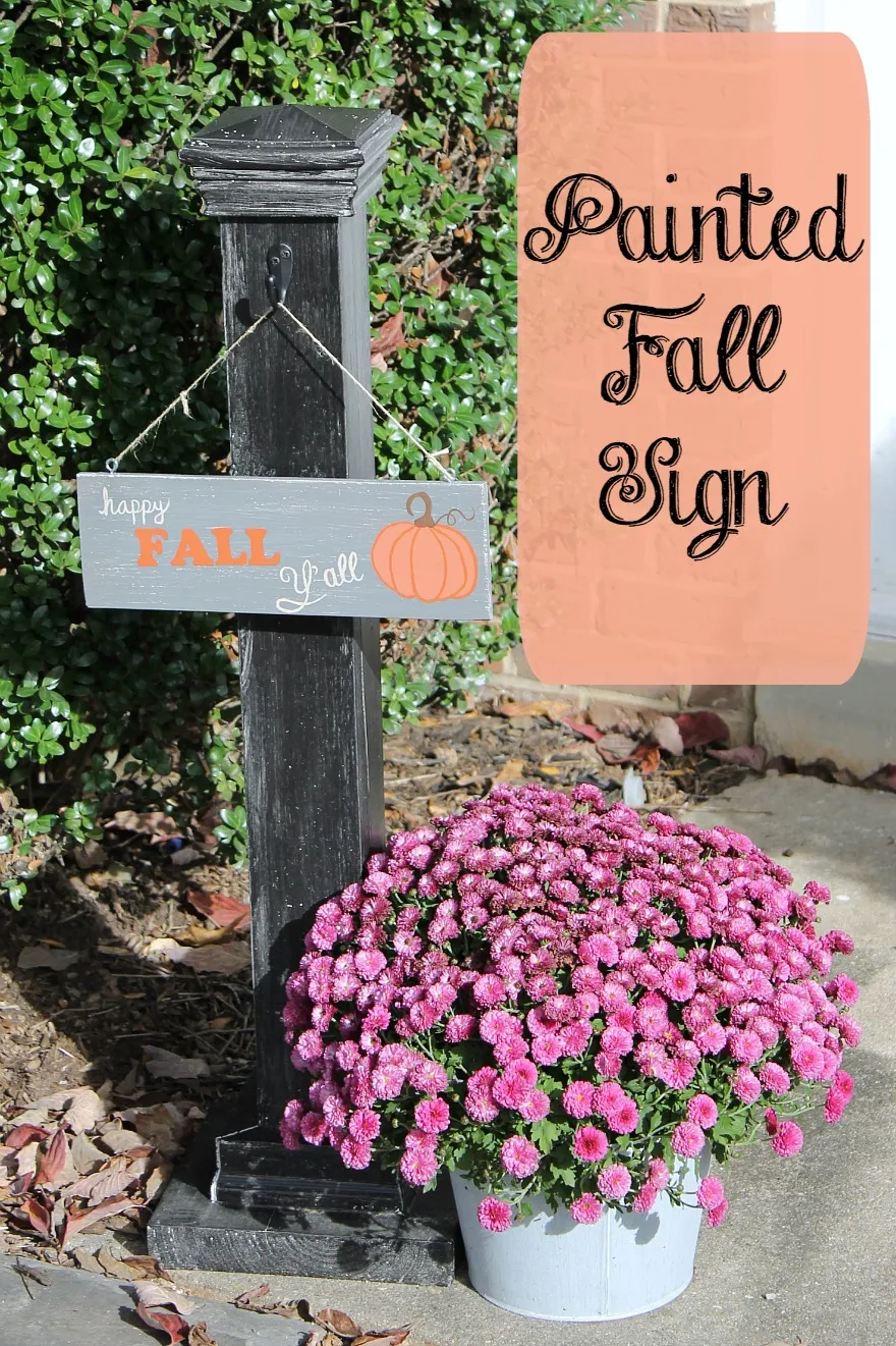 Painted Fall Sign- Happy Fall Y'all! | The Inspired Hive