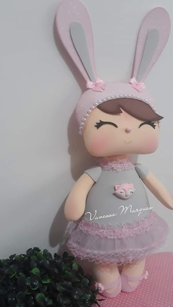 Boneca Mitchu em feltro e eva com moldes para imprimir - Moldes e ...