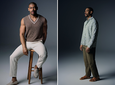 my new plaid pants: Aaron Pierre Three Times