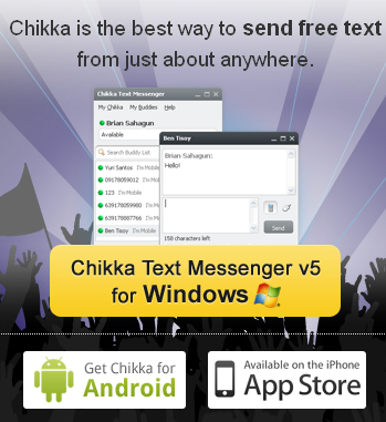 Personal and then some...: How to access Chikka using any Phones for FREE