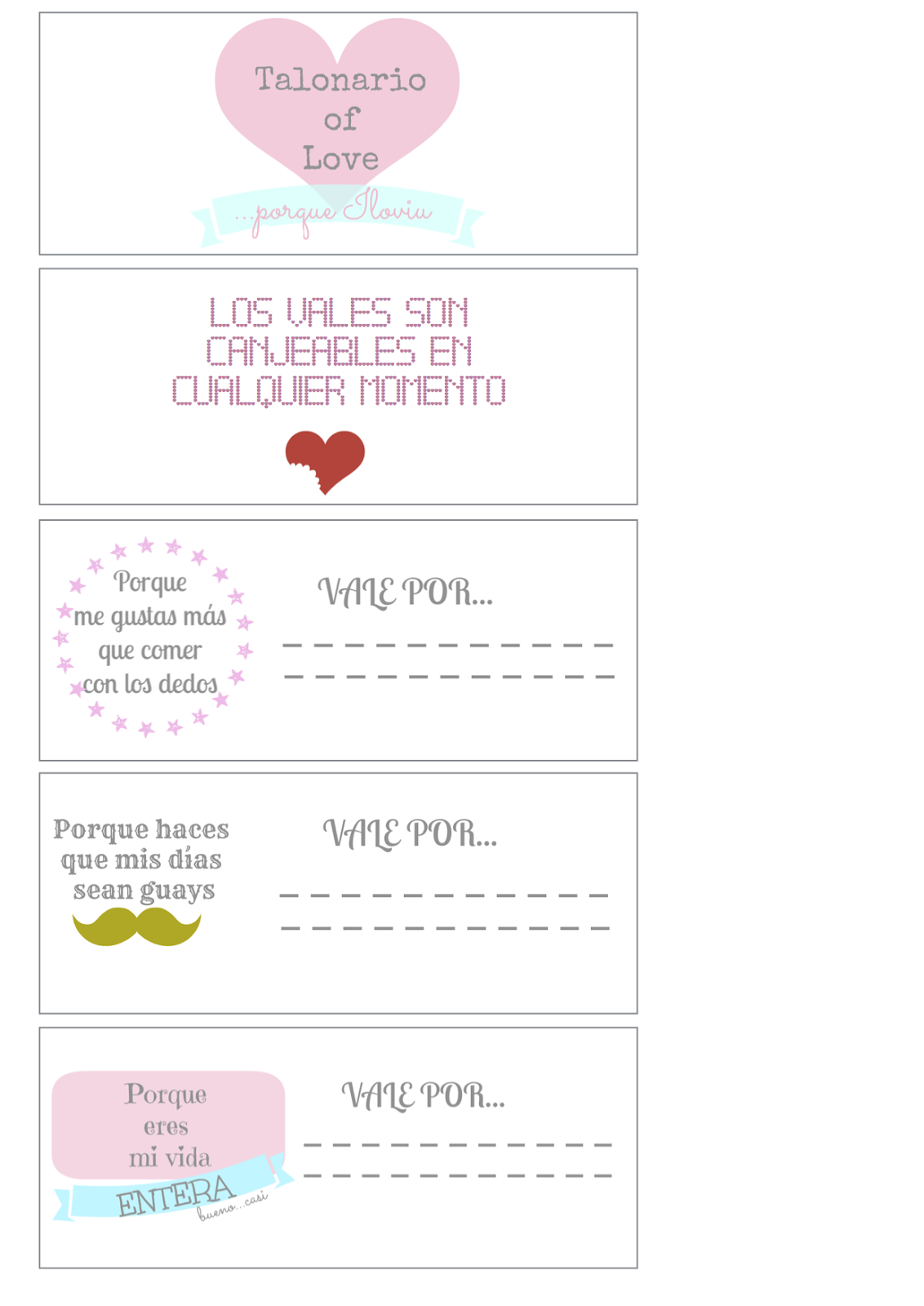 Pitis and Lilus: TALONARIO DE CUPONES PARA SAN VALENTÍN... DESCARGABLE ...