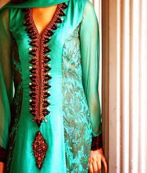 Pakistani Neckline (gala) Designs 2014-2015 of Salwar Kameez ...