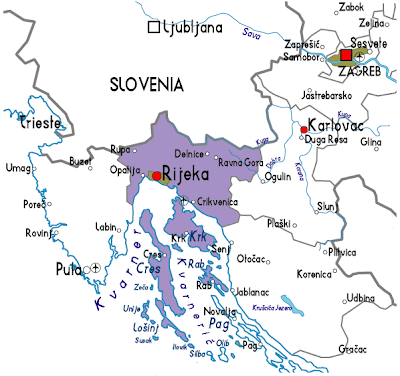 Map of Rijeka Province Area | Maps of Croatia Region City Political ...