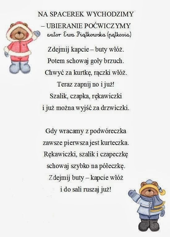 Przedszkolne różności: Wierszyk