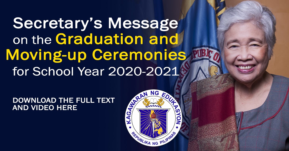 Secretary’s Message on the Graduation and Moving-up Ceremonies for ...