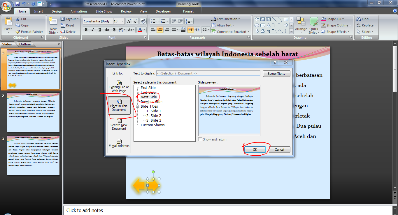 CARA MEMBUAT TOMBOL NEXT BACK ~ Master Power Point