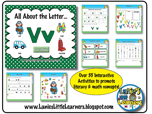 Lanie's Little Learners: All About the Letter Vv {Letter of the Week ...