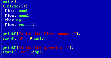 How to make a simple calculator using c language