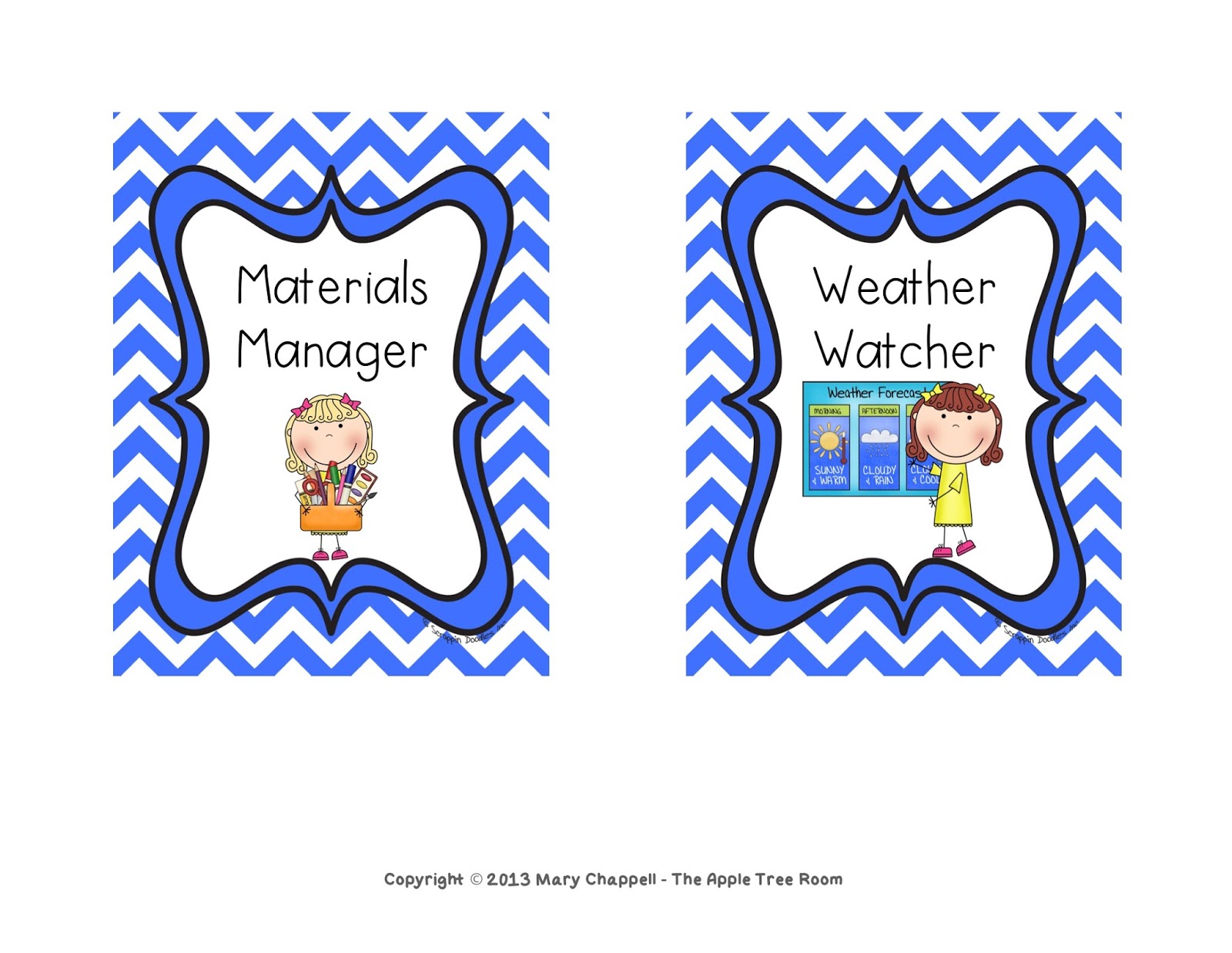 The Apple Tree Room: 2 Sets of Job Cards