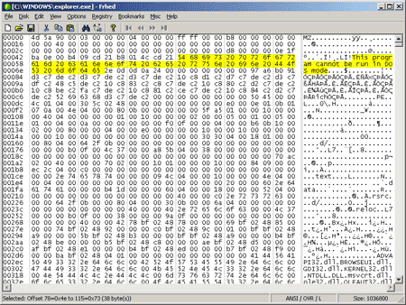 Download free software Frhed Hex Editor Free - freewarevox