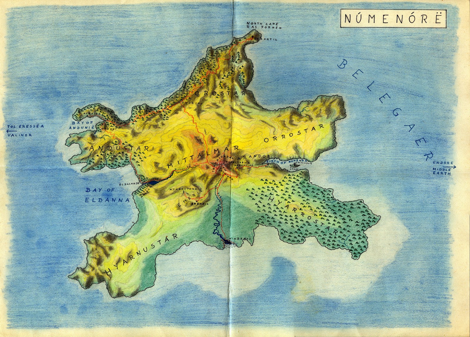 Lalaith's Middle-earth Science Pages: Topographic maps of Beleriand and ...