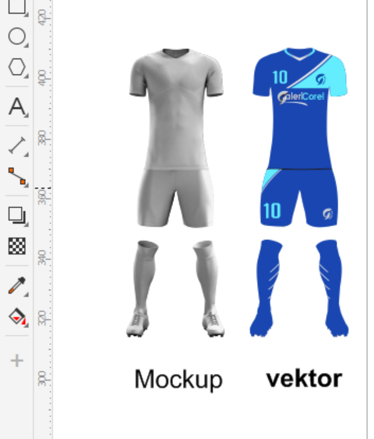CARA MEMBUAT MOCKUP JERSEY DI COREL DRAW LENGKAP DENGAN GAMBAR
