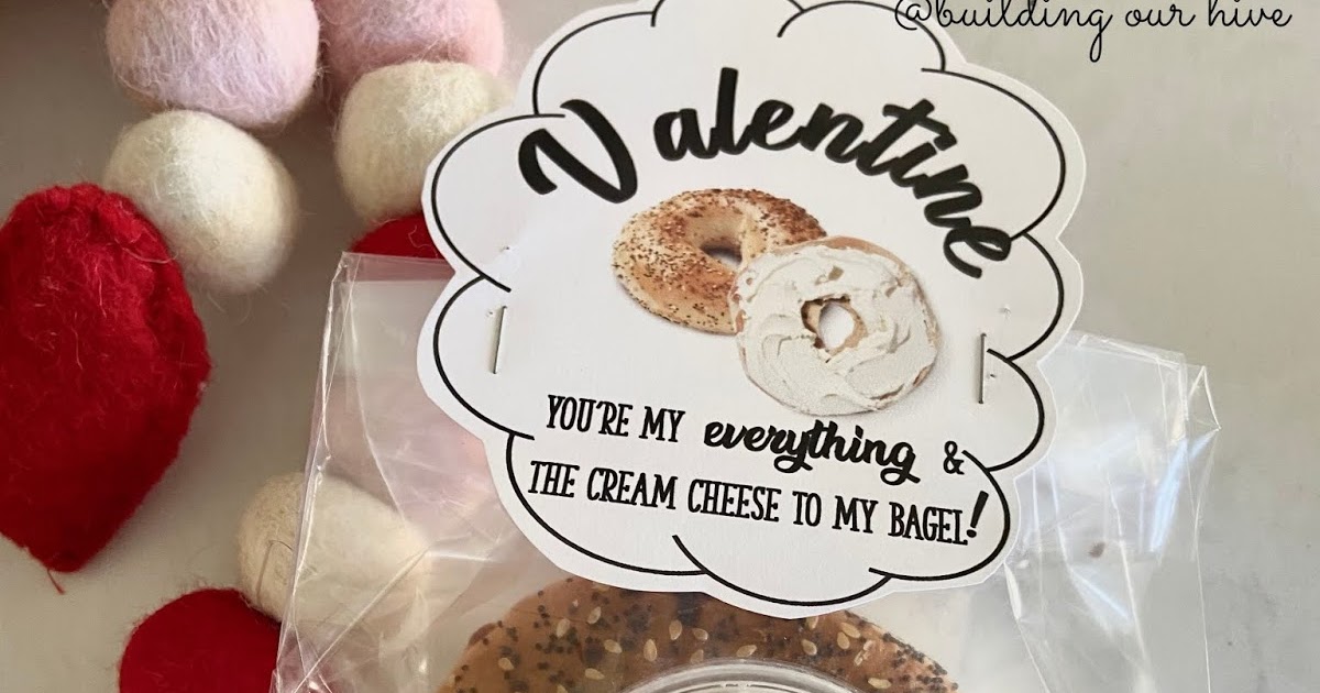Bagel Valentine Printable Tag