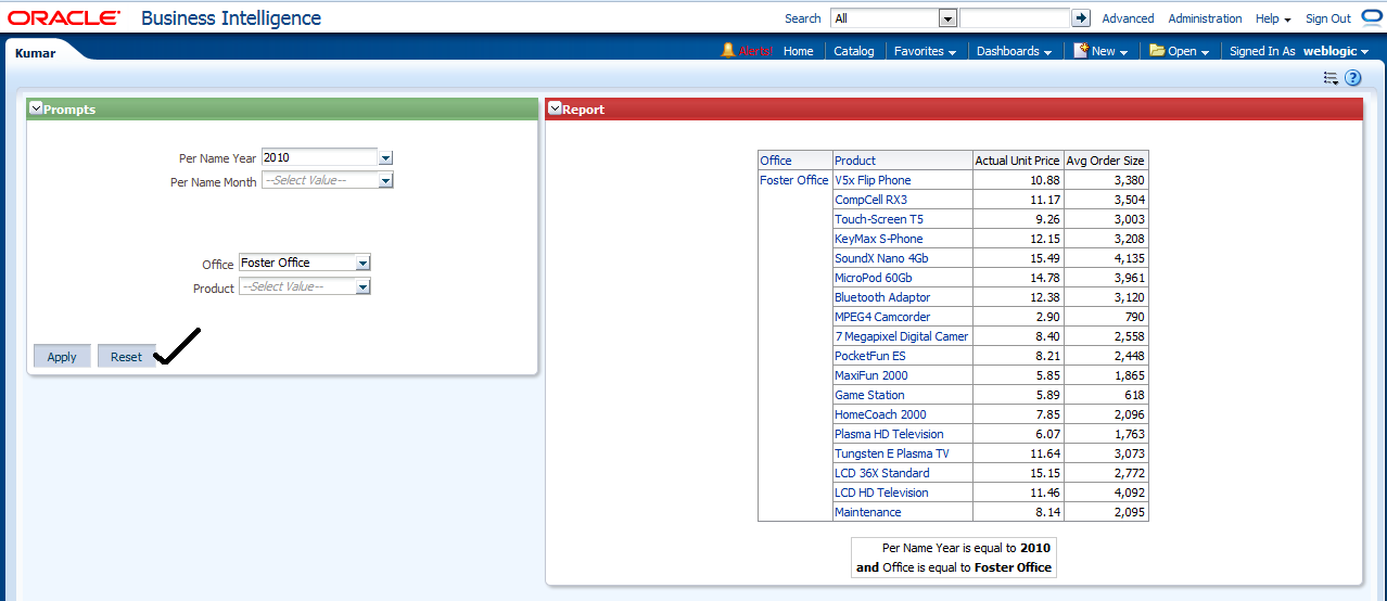 Journey with OBIEE: OBIEE 11g - Single Apply Button