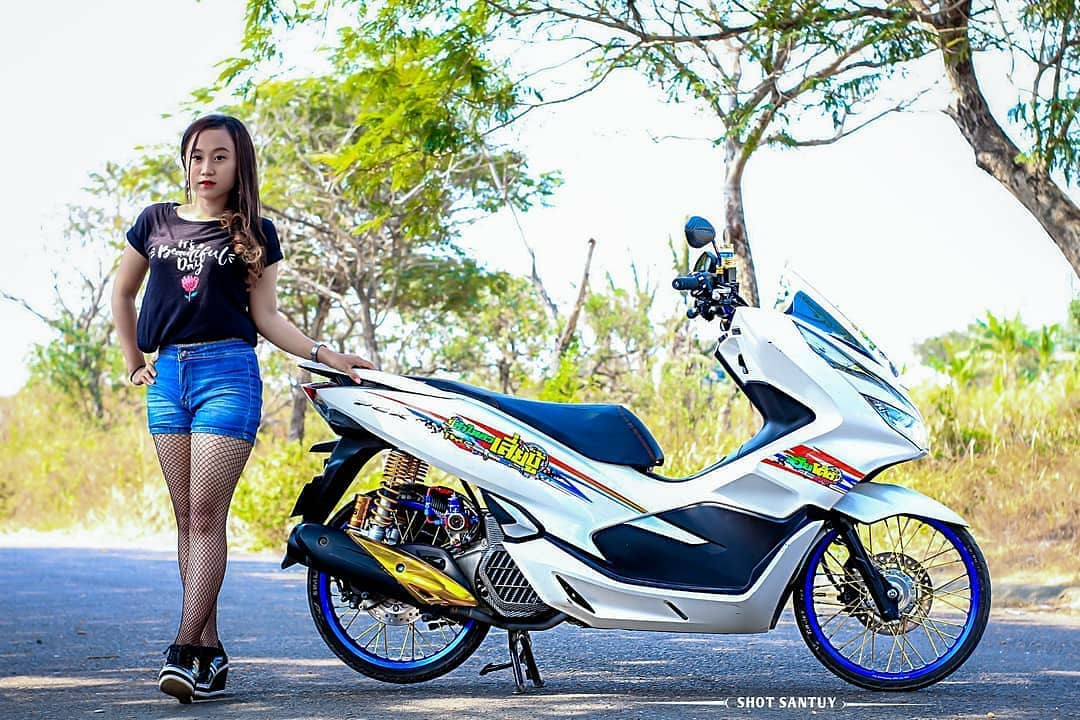 Modifikasi Pcx Warna Putih Original, Polos, Metalik, Mutiara Doff Dll ...