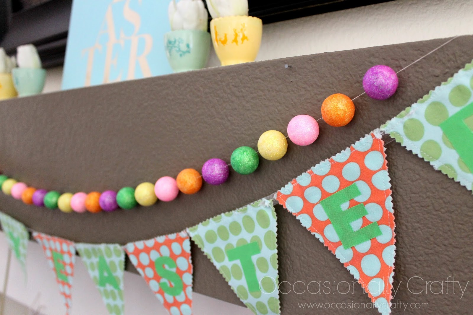 Simple Spring Garland | Occasionally Crafty: Simple Spring Garland