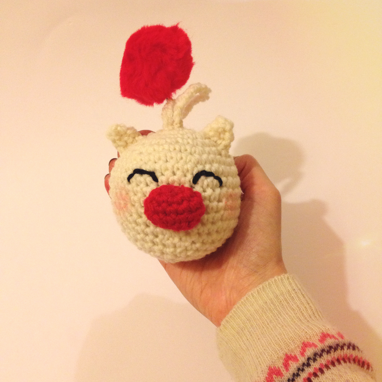 the geeky knitter: merry christmas kupo! moogle ornament free crochet ...