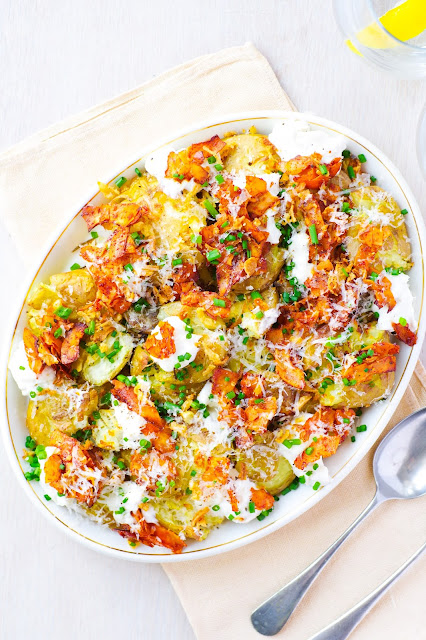 Crispy Fully-Loaded Smashed Potatoes |Euphoric Vegan