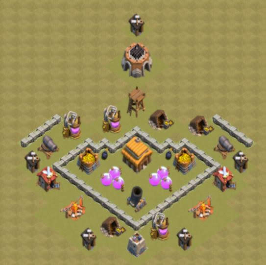 Kumpulan Base Town Hall 3 Clash of Clans (War, Hybrid, Trophy, Farming ...